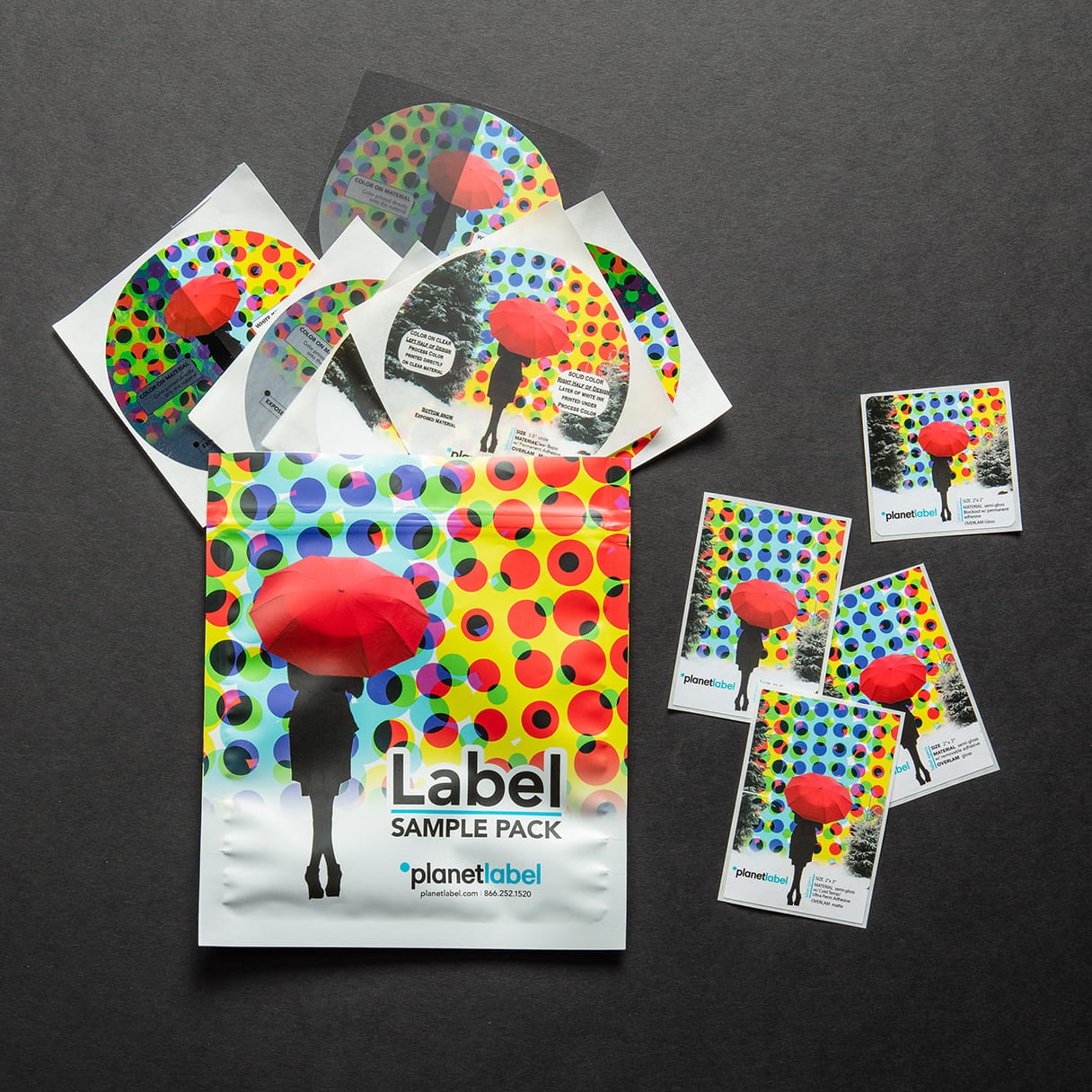 Custom Printed Label Sample Pack - Planet Label